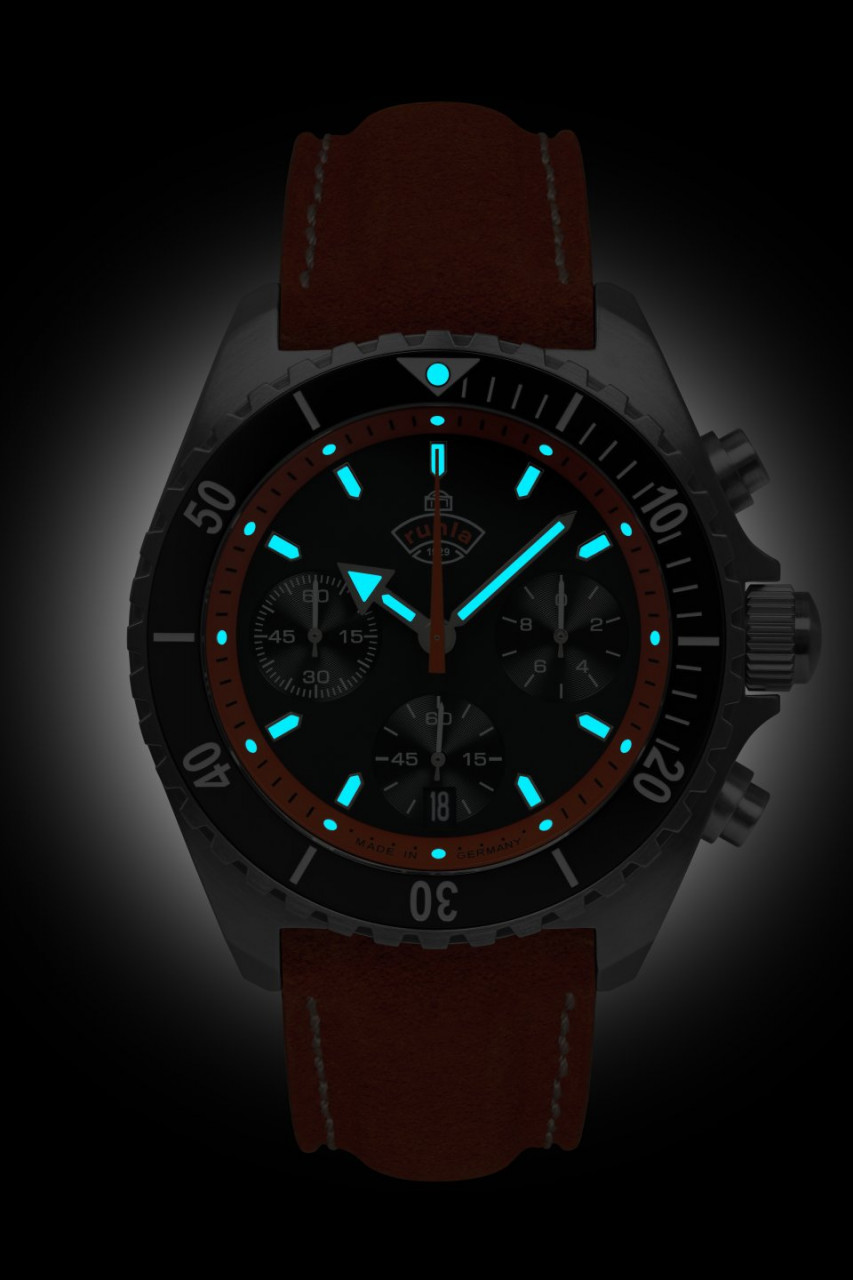 HAU, Ruhla 1929 Chronograph Cal. 6S20 Steelcase water resistant 10atm ...